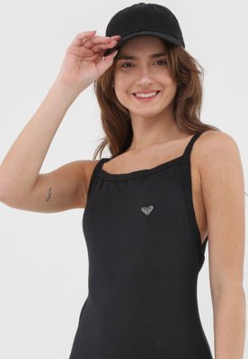Body Roxy Bordado Preto - Compre Agora | Dafiti Brasil