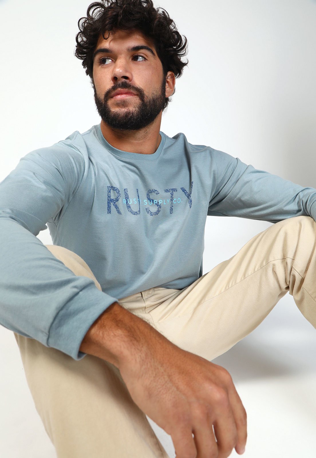 Camiseta Rusty Logo Azul - Compre Agora | Dafiti Brasil