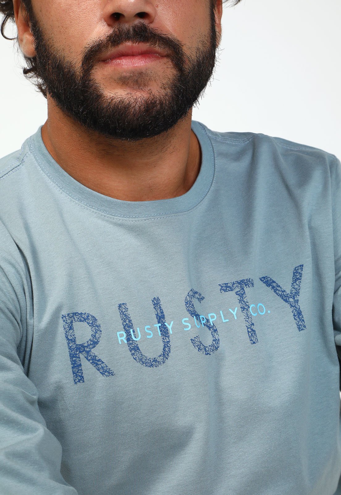 Camiseta Rusty Logo Azul - Compre Agora | Dafiti Brasil