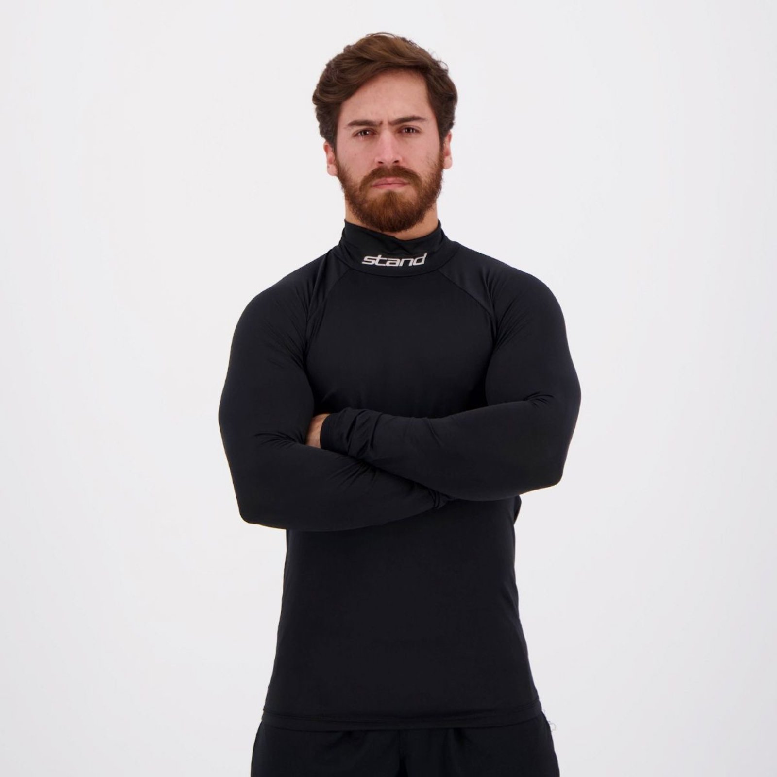 Camisa Térmica Stand Gola Alta Manga Longa Preta - Compre Agora ... Camisa Térmica Stand Gola Alta Manga Longa Preta - Compre Agora ...