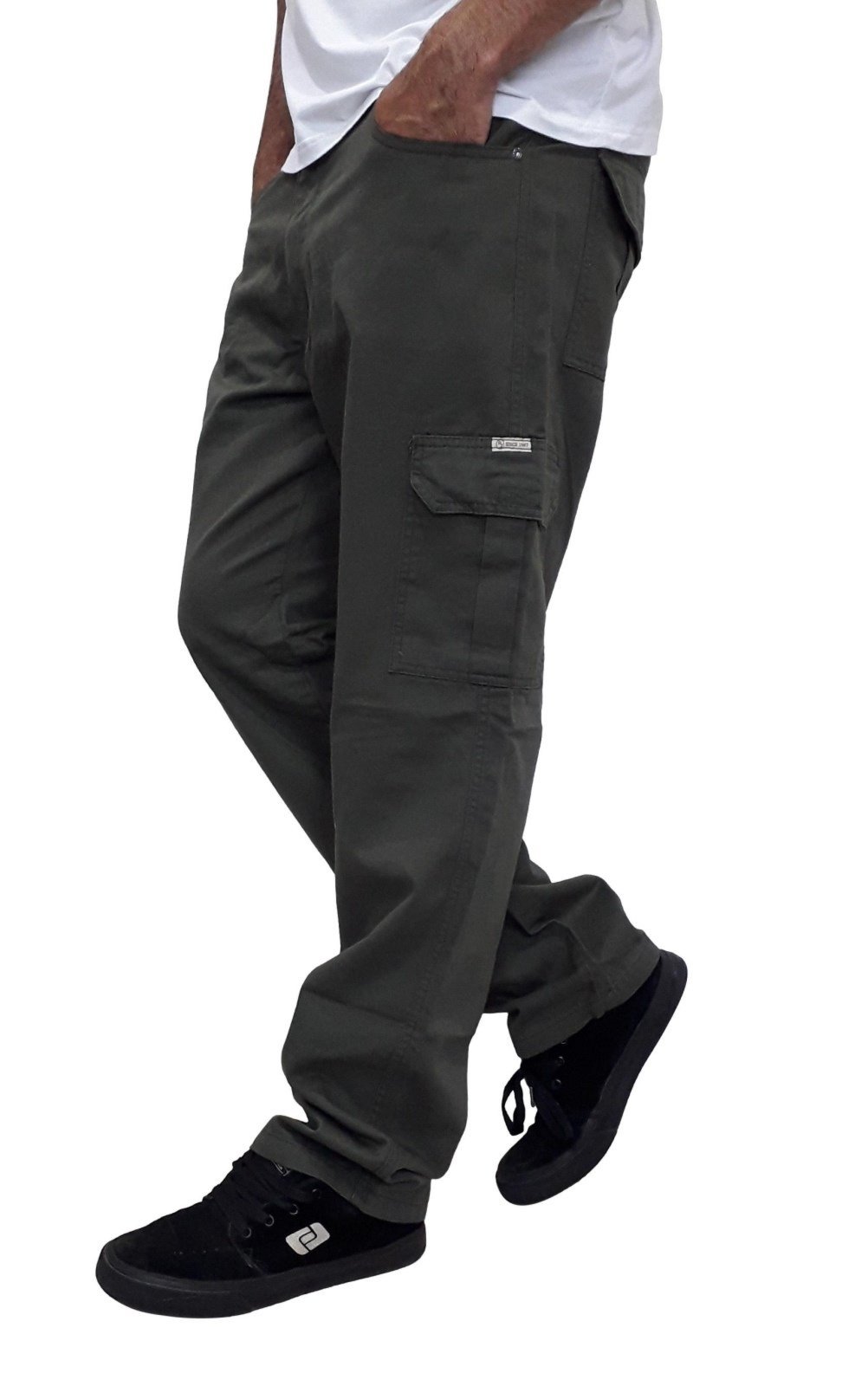 Calça Cargo Masculino Sarja Jeans 6 Bolsos Skate Militar Verde - Compre ... Calça Cargo Masculino Sarja Jeans 6 Bolsos Skate Militar Verde - Compre ...
