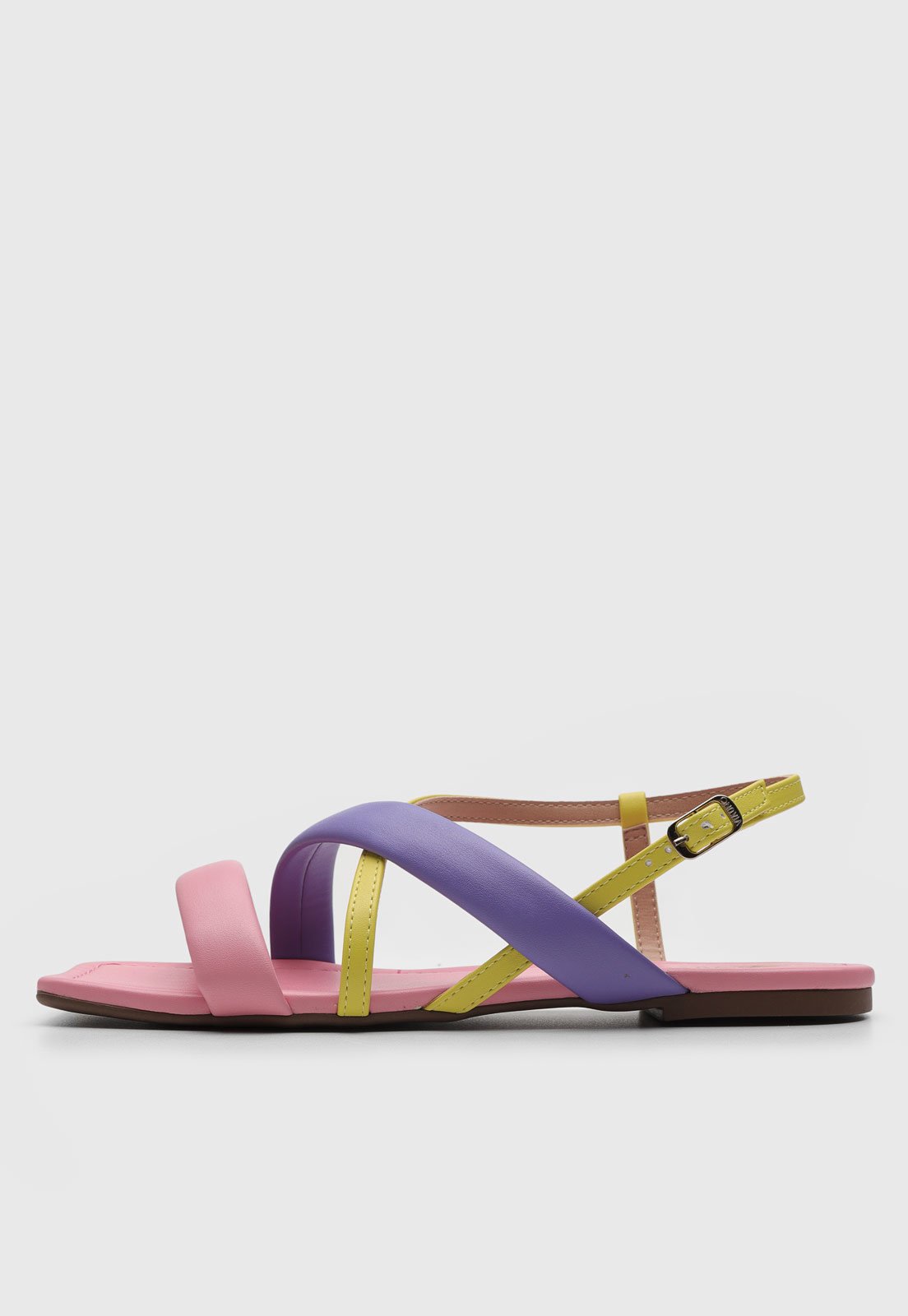 Rasteira VIA UNO Tiras Rosa - Compre Agora | Dafiti Brasil