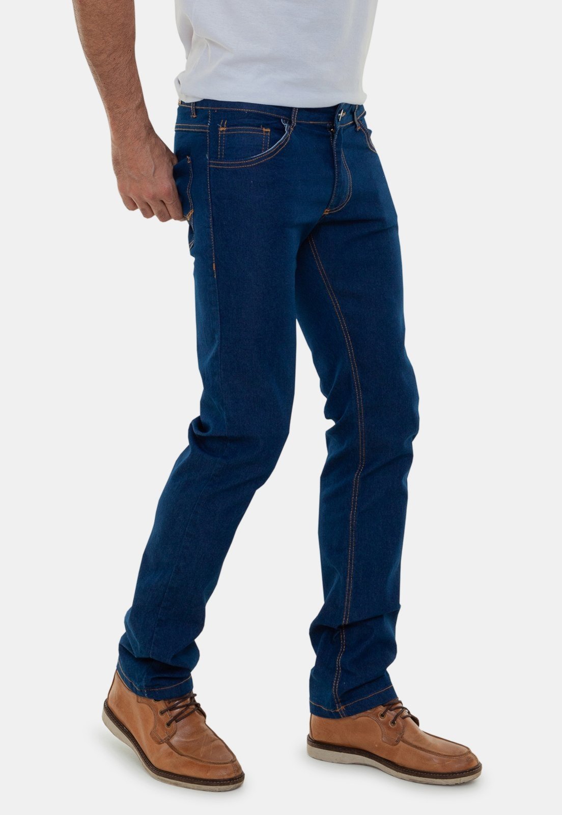 Kit 3 Calças Jeans Masculinas Premium Tradicional Versatti Azul Lisboa