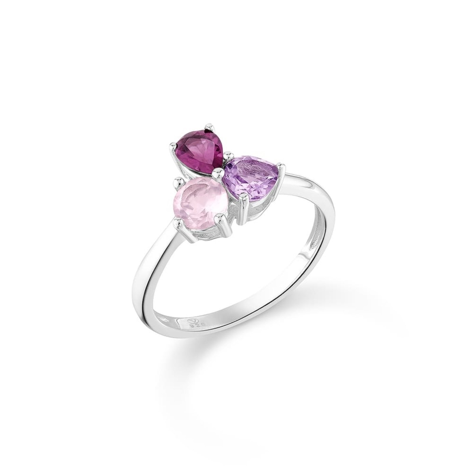 Anel Prata Quartzo Rosa Rodolita e Ametista by Vivara - Compre Agora ... Anel Prata Quartzo Rosa Rodolita e Ametista by Vivara - Compre Agora ...