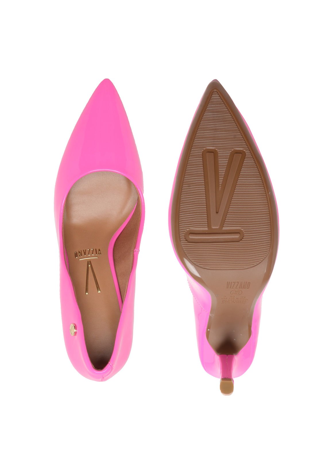 Scarpin Vizzano Logo Rosa - Compre Agora | Dafiti Brasil