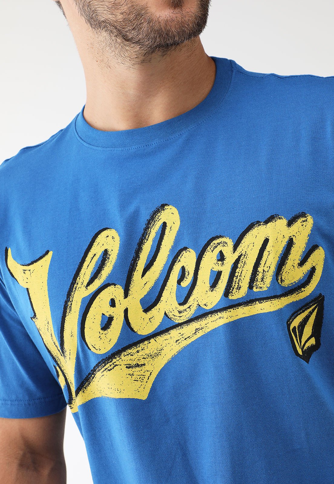 Camiseta Volcom Reta Logo Azul - Compre Agora | Dafiti Brasil