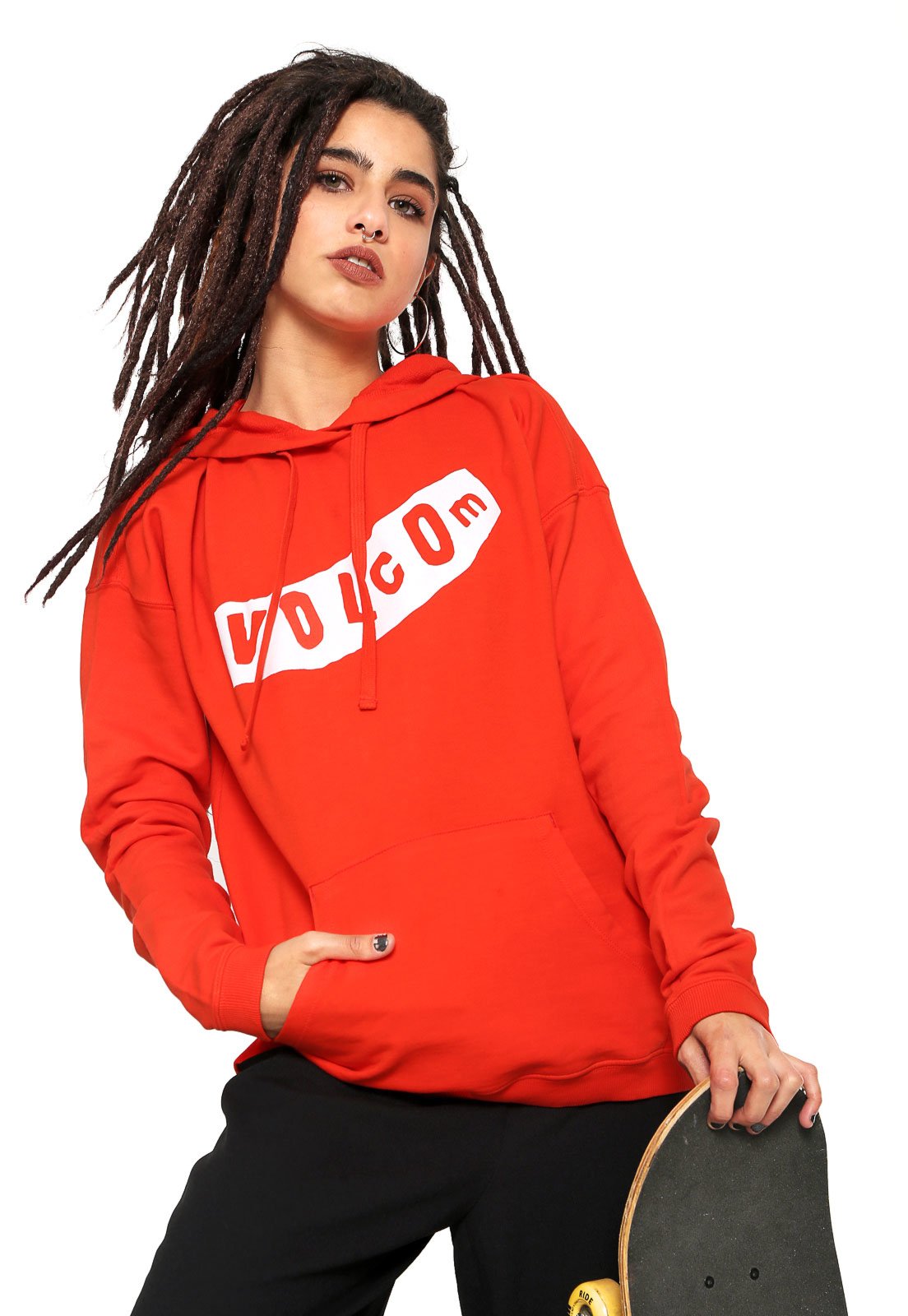 Moletom Fechado Volcom Roll It Laranja - Compre Agora | Dafiti Brasil