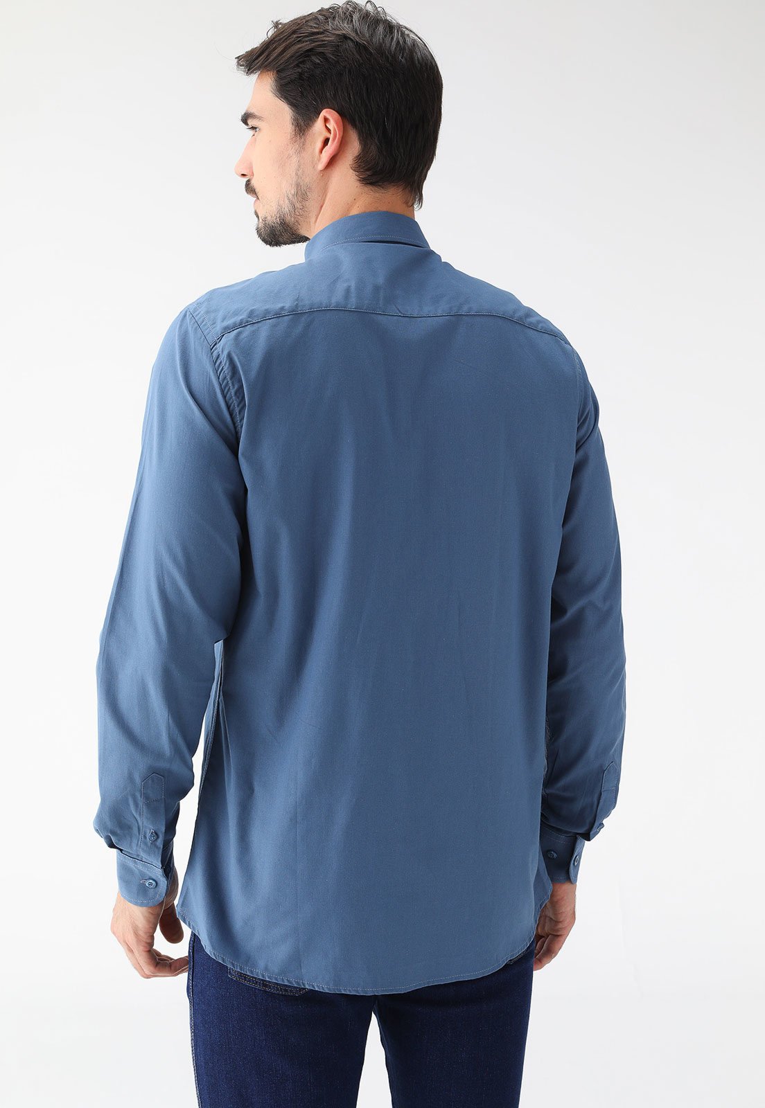 Camisa Wrangler Reta Logo Azul - Compre Agora | Dafiti Brasil