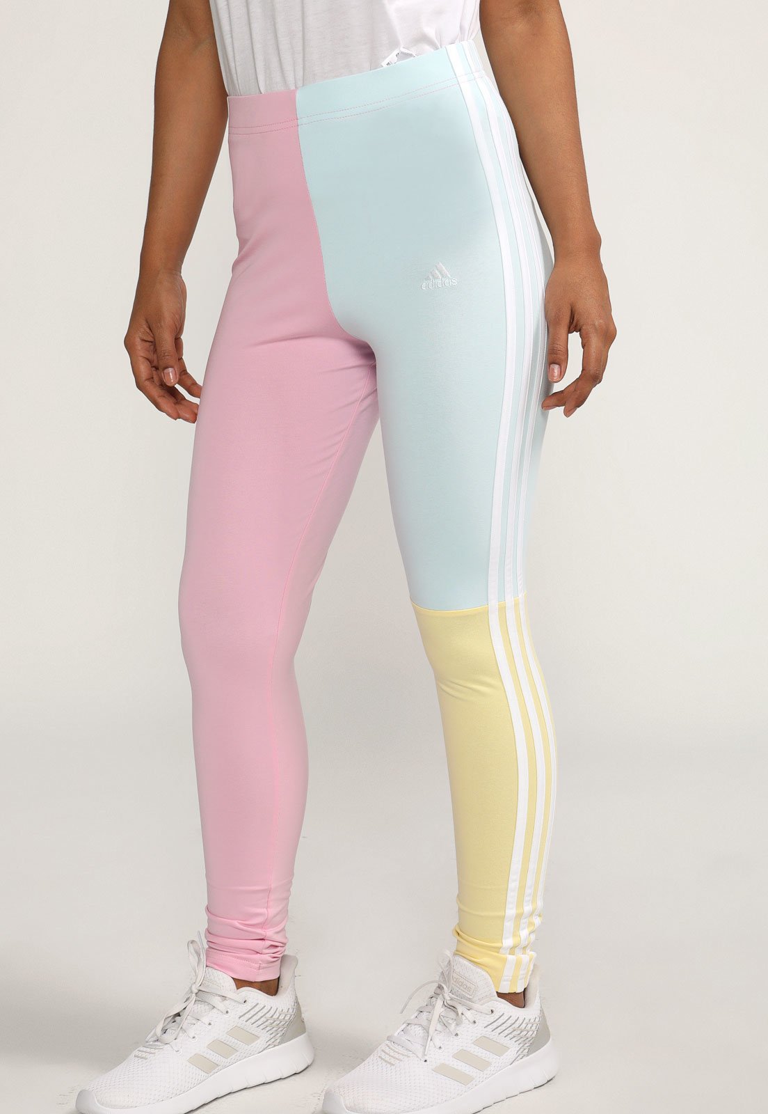 Legging adidas Performance Colorblock Azul - Compre Agora | Dafiti Brasil